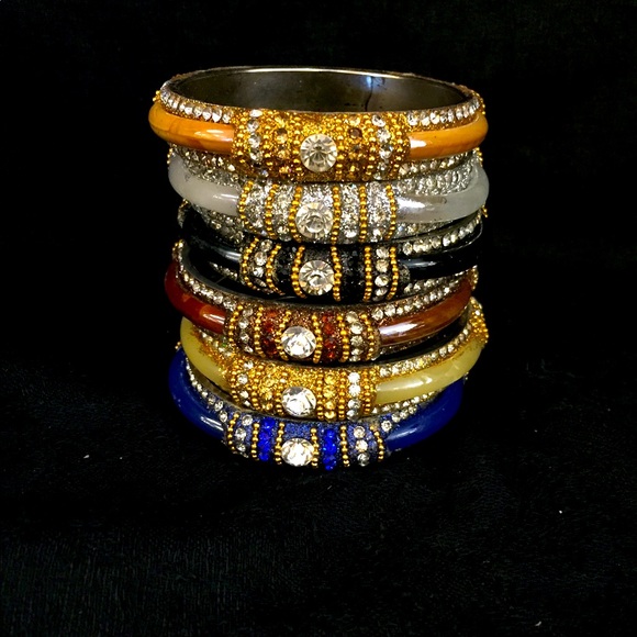 bombay bangles | Jewelry | 6 Pc Handmade Artisan Bangles No Glues No ...